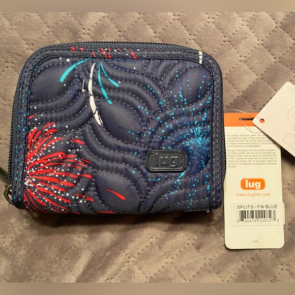 lug | Bags | Lug Firework Navy Splits Wallet Red White Blue Lug Mini ...